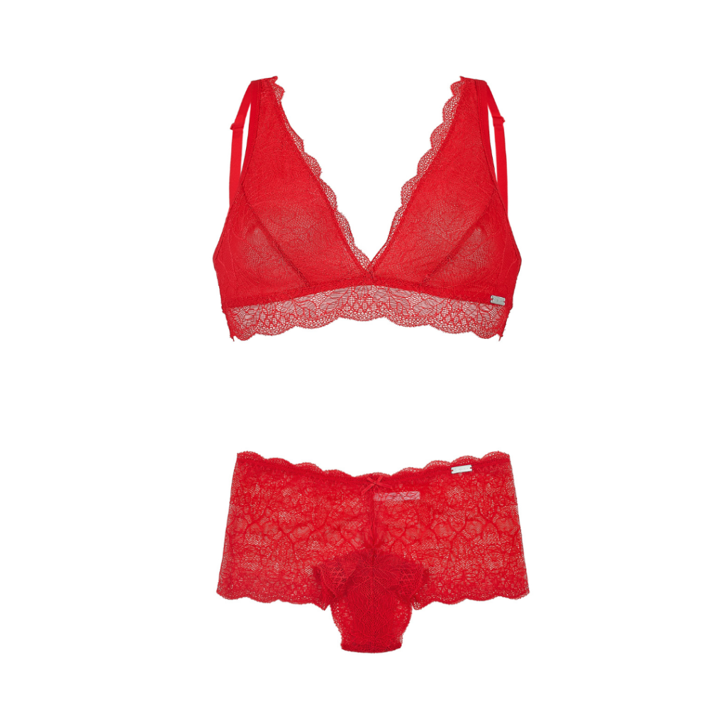 Roxie Bralette & Cheeky Set - Red - Io Sono